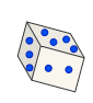 What is the shape of a playing dice?