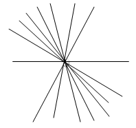 How many distinct lines can be drawn through a fixed point?