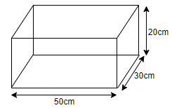 The dimensions of a cuboid ice-cube are $50cm\\times 30cm\\times 20cm ...
