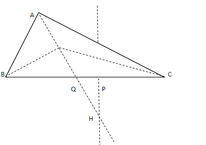 Given a triangle with unequal sides, if P is the set of all points ...