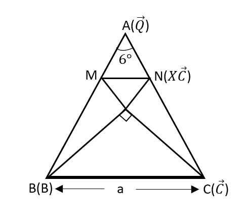 Given an equilateral triangle ABC with side length equal to ‘a’. Let M ...