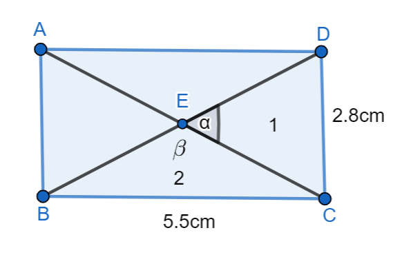 A rectangle has dimensions 5.5cm by 2.8cm. How do you determine the ...