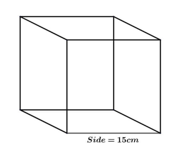 Find the volume of a cube of side $ 15cm $ ?(A) $ 3375c{m^3} $ (B ...