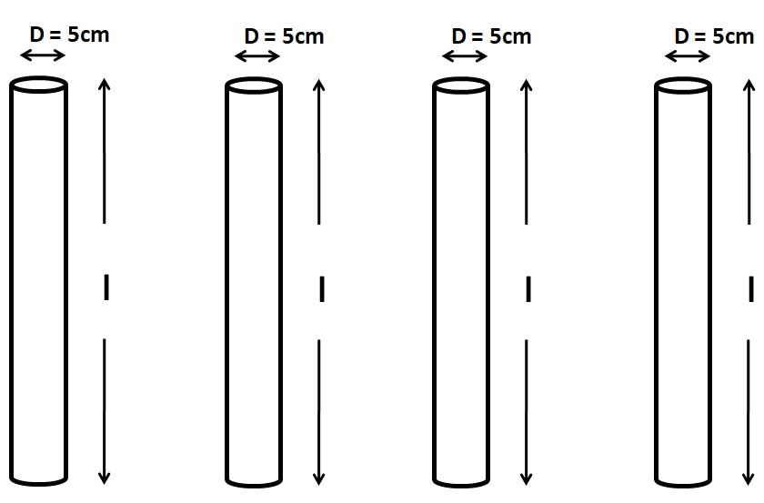 Four pipes each of 5cm in diameter are to be replaced by a single pipe ...