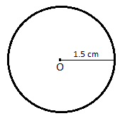 Draw three concentric circles of radii 1.5 centimeter, 2.5 centimeter ...