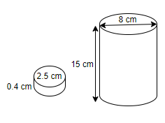 Find the number of coins, 2.5 cm in diameter and 0.4 cm thick, to be ...