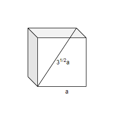 If the length of the diagonal of a cube is \\[6\\sqrt{3}cm\\], find the ...