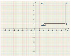 Write the coordinate of the vertices of a square whose, each side is 5 ...