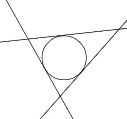 Three tangents are drawn at random to a given circle: show that the ...