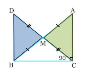 In right triangle ABC, right angled at C, M is the mid -point of ...