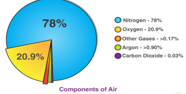 What are the various constituents of air? Write their uses.