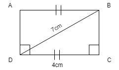 Construct a rectangle having a diagonal of 7cm and length of one of its ...