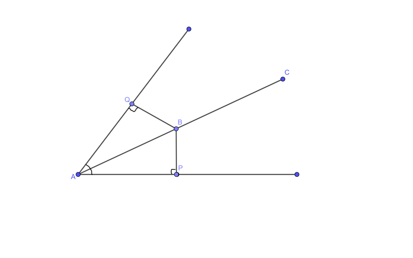 A In the given figure, line I is the bisector of an angle $\\angle A ...