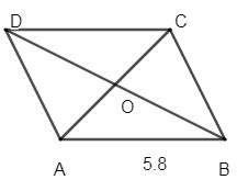 Construct a parallelogram ABCD, when AB = 5.8cm, diagonal AC = 8.2cm ...