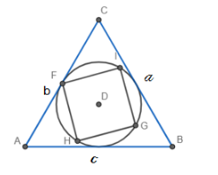A circle is inscribed in an equilateral triangle of class 9 maths CBSE