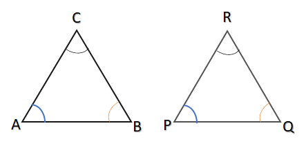 If corresponding angles of two triangles are equal, then they are known ...