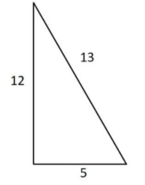 The sides of a triangle are 5, 12, and 13 units. A rectangle of width ...