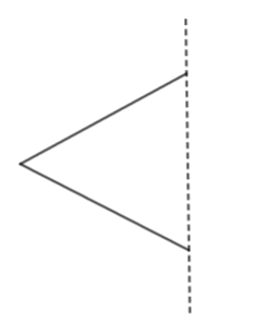 In the given figure, the mirror line (i.e. the line of symmetry) is ...