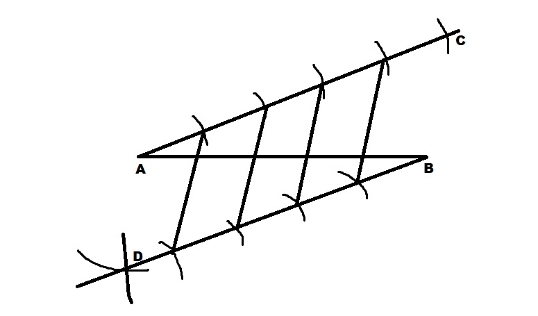 State the property of parallel lines used to divide a given segment to ...