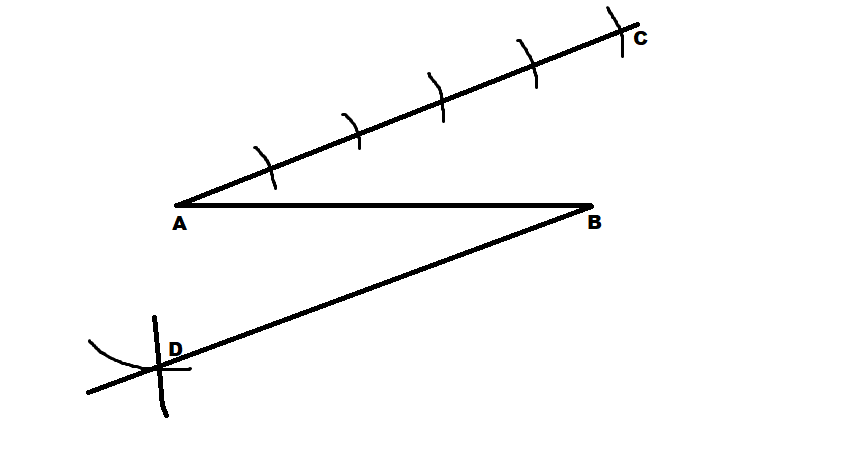 State the property of parallel lines used to divide a given segment to ...