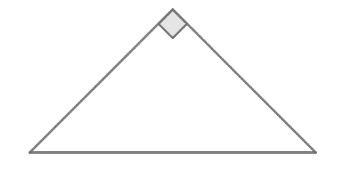 Find the perimeter of the isosceles right angled triangle shown in the ...