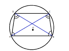 A circle is circumscribed about a trapezoid. Prove that this is ...