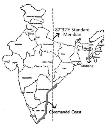 In the given outline map of India, show the following places.1.Standard ...