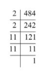 What is the H.C.F. of 242, 484 and 363?