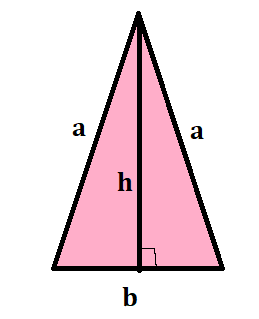 How do you calculate the base of an isosceles triangle?