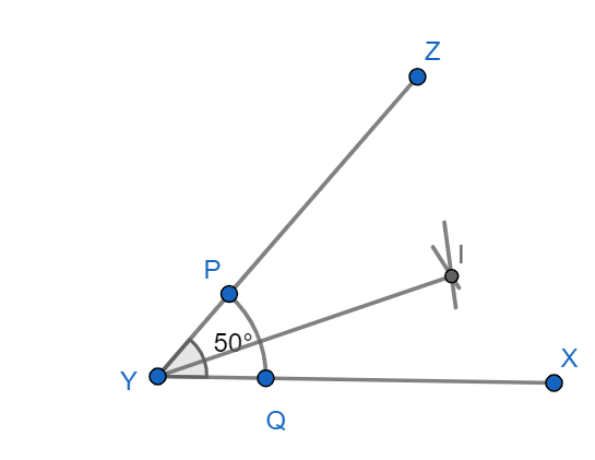 Draw an angle of \\[{{50}^{\\circ }}\\] with the help of a protractor ...