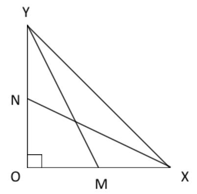 Let \\[\\Delta XOY\\]be a right angled triangle\\[\\angle XOY = {90 ...
