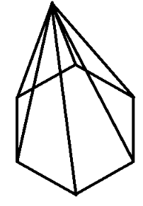 How many bases are in a hexagonal pyramid?
