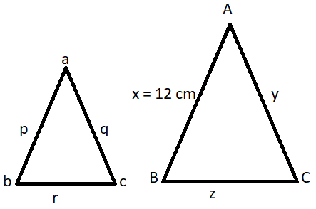The perimeter of two similar triangles are 30 cm and 20 cm respectively ...