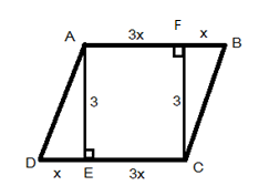 ABCD is a parallelogram (see figure below). The ratio of DE to EC is 1: ...