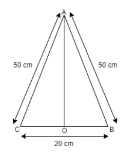 An umbrella is made by stitching 10 triangular pieces of cloth of 5 ...