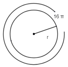 Calculate the radius of the circle, if it has a circumference of 16 ...