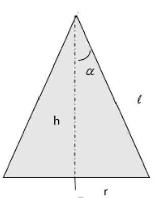 The radius of the base of a right circular cone of a semi-vertical ...