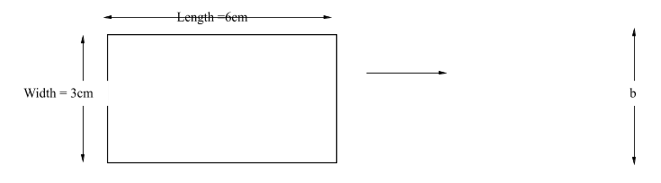 A rectangular paper of dimension 6 cm and 3 cm is rolled to form a ...