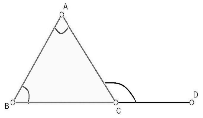 In a triangle $\\Delta ABC$, the sum of exterior angles at $B$ and $C ...