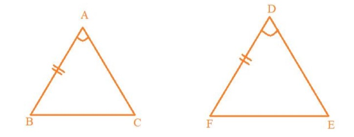 In triangle $ABC$and $DEF$, $AB = FD$ and $\\angle A = \\angle D$. The ...