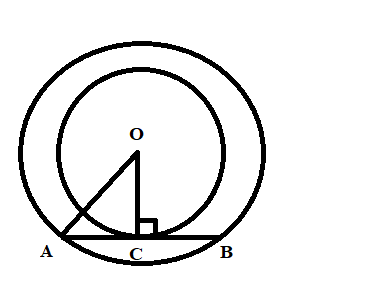 Two concentric circles of radii a and b, where a b, are given. The ...