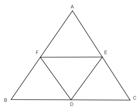 Given D, E and F are respectively the midpoints of the sides BC, CA ...
