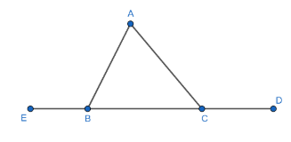 In a triangle $\\Delta ABC$, the sum of exterior angles at $B$ and $C ...