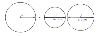 If the area of circle is equal to sum of the areas of two circles of ...
