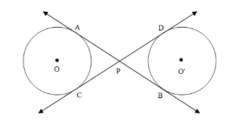 AB and CD are common tangents to two circles of equal radii. Prove that ...