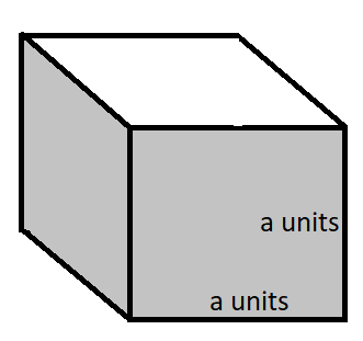 Prove that the lateral surface area of the cube is $4{{a}^{2}}$.