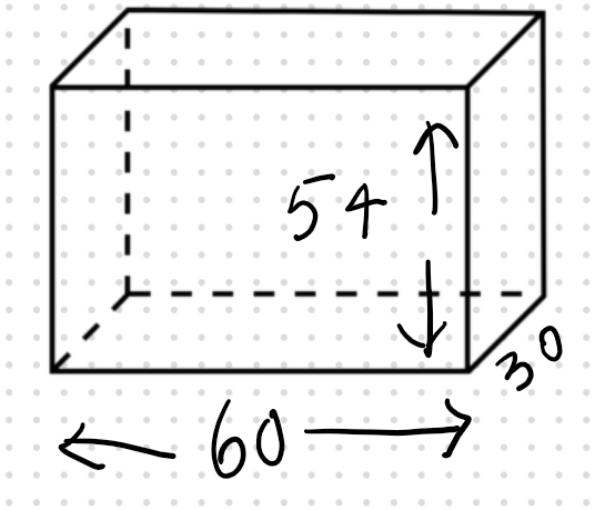 A cuboid of dimension 60cm ×54cm×30cm. How many small cubes with 6cm ...