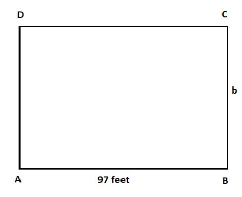 The perimeter of a rectangular garden is $368$ feet. If the length of ...