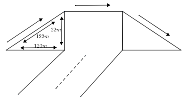 The triangular sidewall of the flyover has been used for the ...