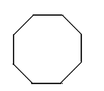 What is the area of a regular octagon with a side of $ 8 $ inches?
